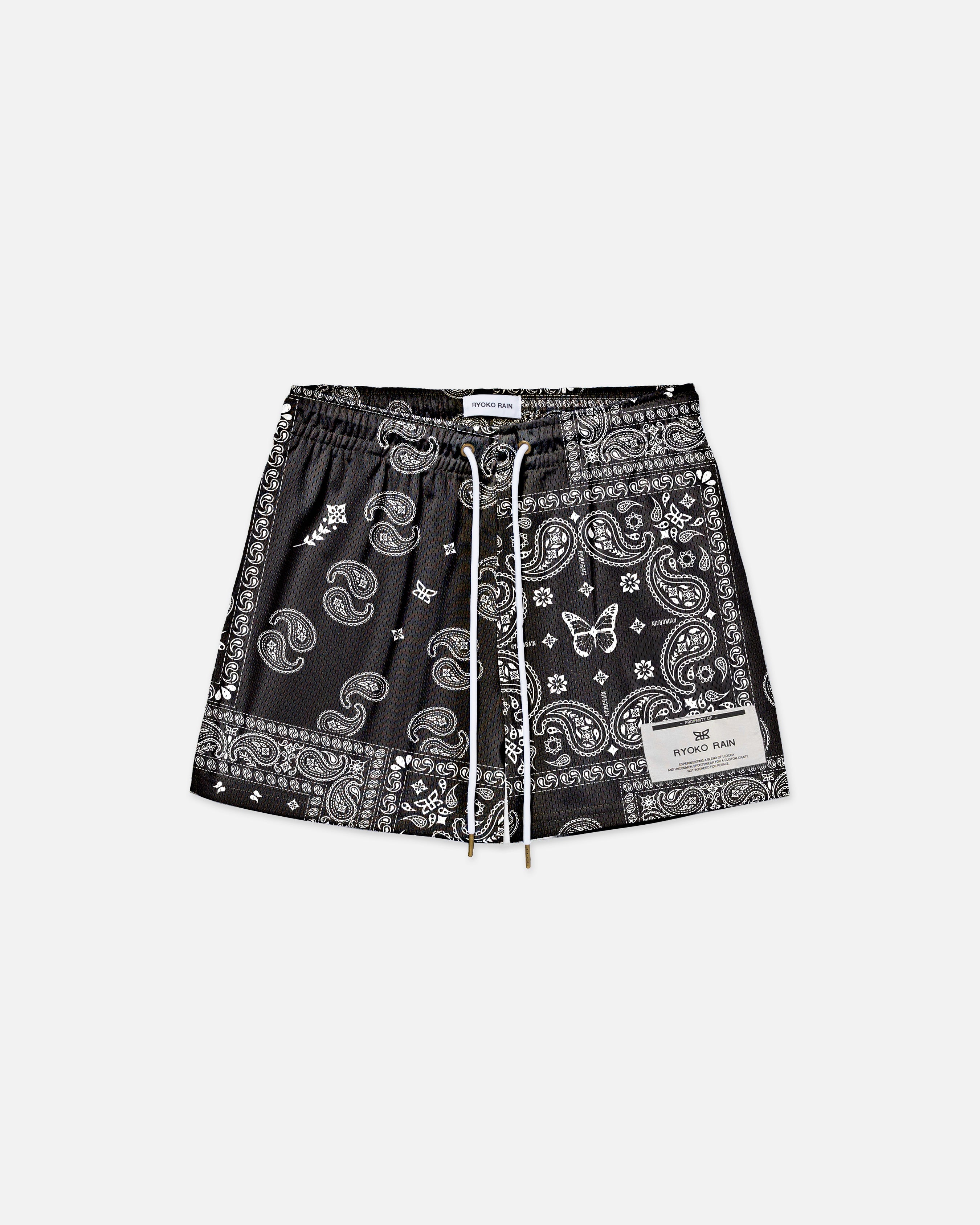 RYOKO RAIN ORIGINAL BLACK PAISLEY SHORTS – CourtSide Melbourne